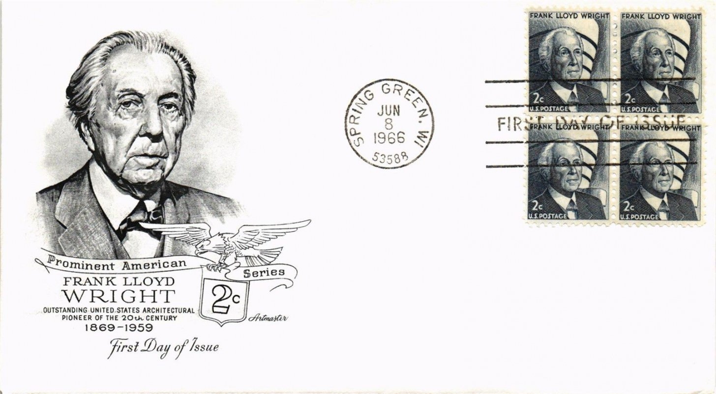 8 Frank Lloyd Wright Stamps
